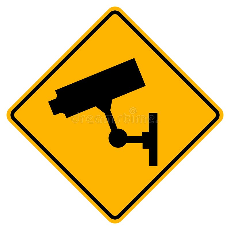 Warning CCTV Symbol Sign, Vector Illustration, Isolate on White ...