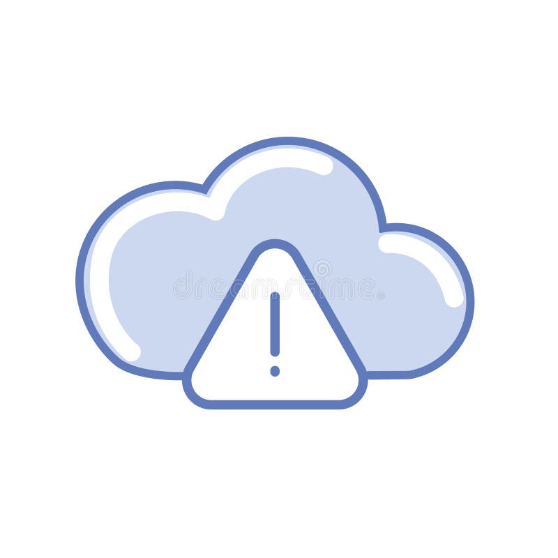 Warning cloud data stock illustration. Illustration of connectivity ...