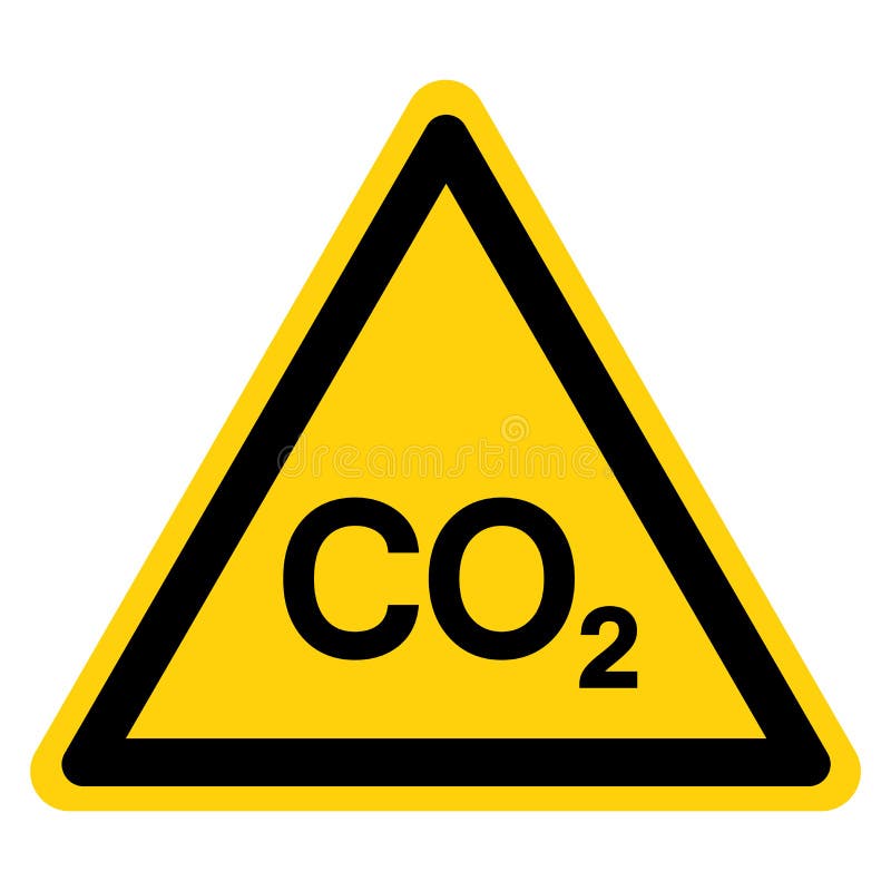 Warning CO2 Symbol Sign ,Vector Illustration, Isolate on White ...