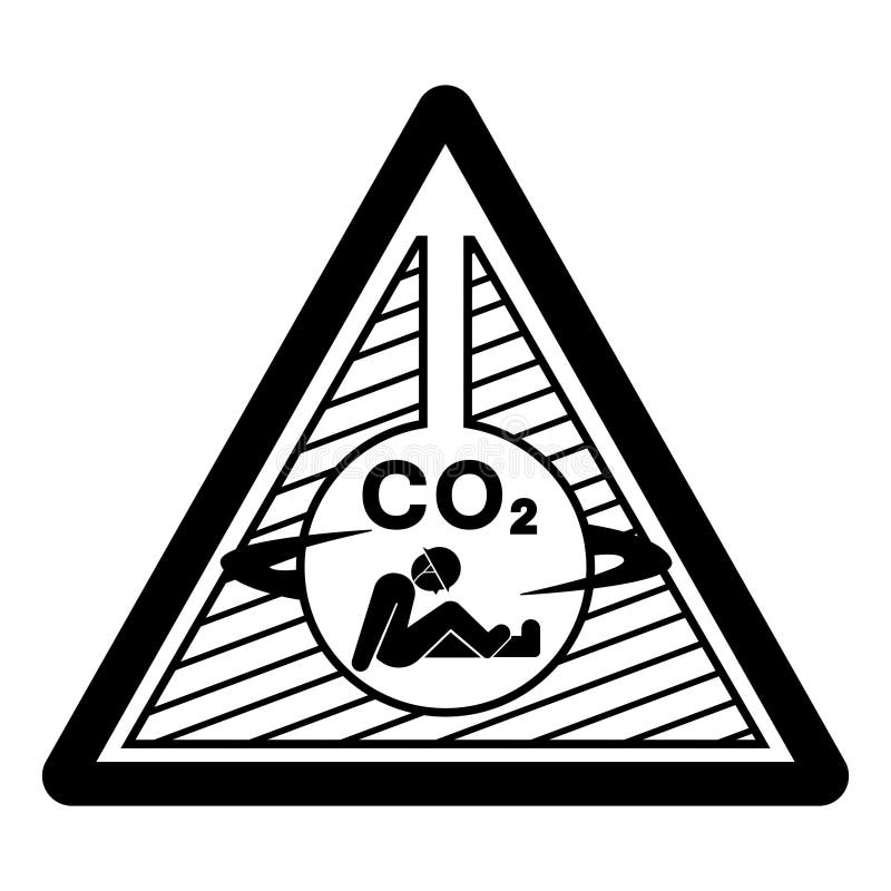 Warning CO2 Symbol Sign ,Vector Illustration, Isolate on White ...