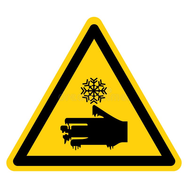 Warning Cold Burns Hazard Symbol Sign, Vector Illustration, Isolate on ...