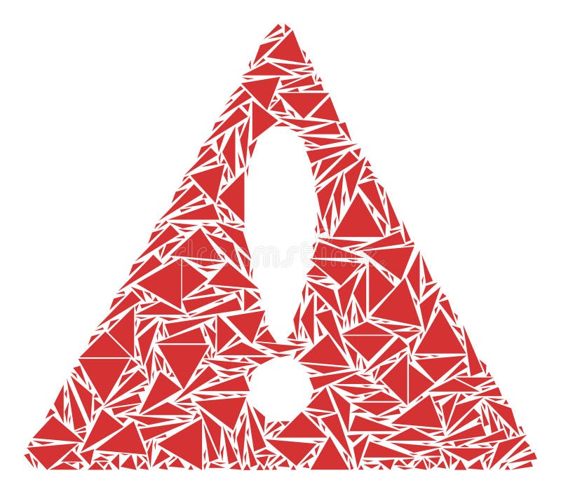 Warning Collage of Triangles Stock Vector - Illustration of mistake ...