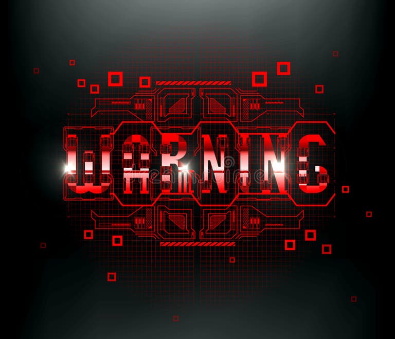 Warning. Conceptual Layout with HUD Elements for Print and Web ...