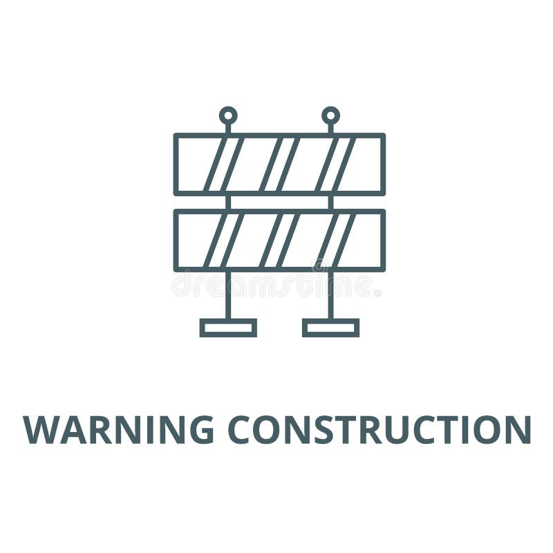 Warning Linear Icons, Signs, Symbols Vector Line Illustration Set Stock ...