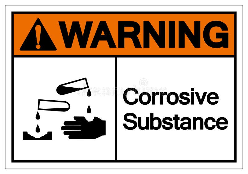 Warning Corrosive Substance Symbol Sign, Vector Illustration, Isolate ...