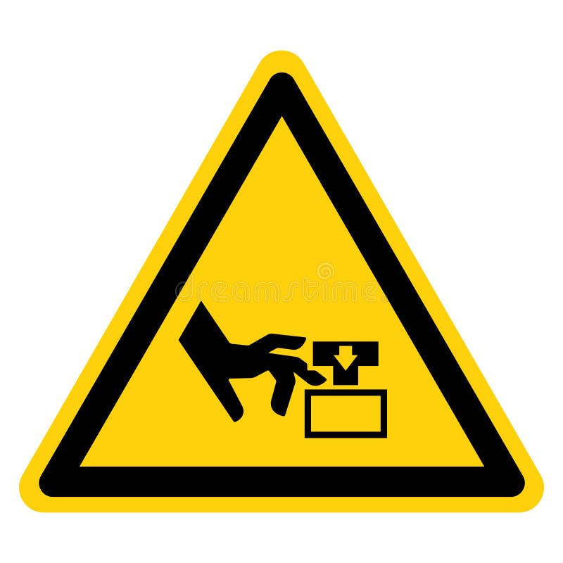 Warning Crush and Cutting of Finger Hazard Symbol Sign ,Vector ...