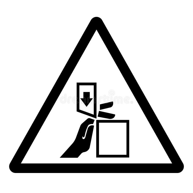 Warning Crush and Cutting of Finger Hazard Symbol Sign ,Vector ...