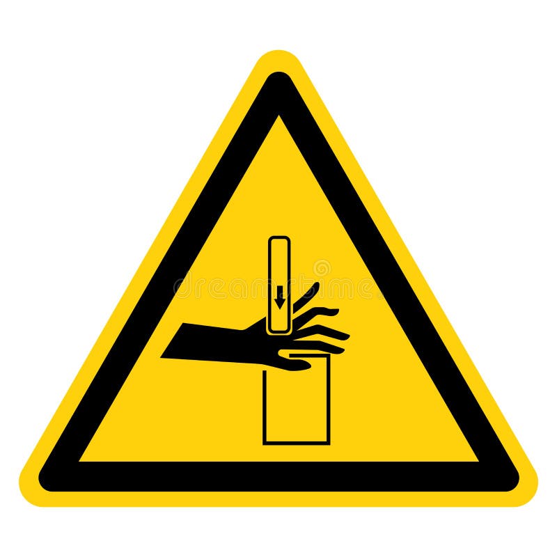 Warning Crush and Cutting Hand Hazard Symbol Sign ,Vector Illustration ...