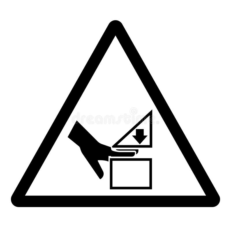 Warning Crush and Cutting of Finger Hazard Symbol Sign ,Vector ...