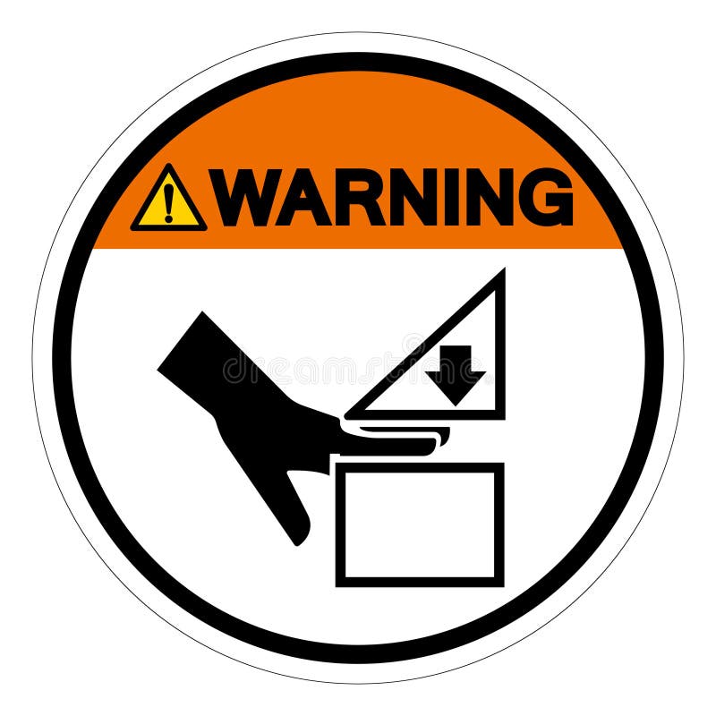 Warning Crush of Finger Hazard Symbol Sign, Vector Illustration ...
