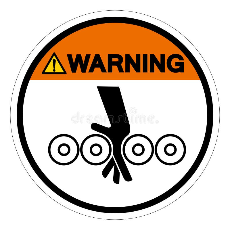 Warning Crush Hazard Symbol Sign, Vector Illustration, Isolate on White ...