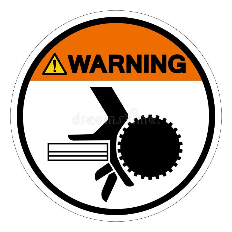 Warning Crush Hazard Symbol Sign, Vector Illustration, Isolate on White ...