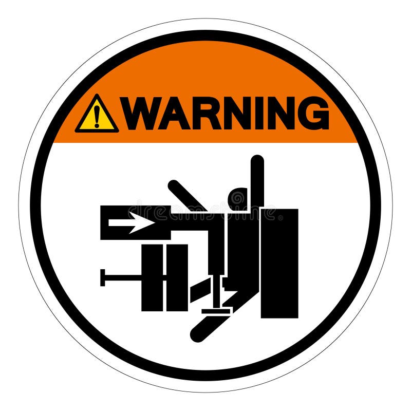 Warning Crush Hazard Symbol Sign, Vector Illustration, Isolate on White ...
