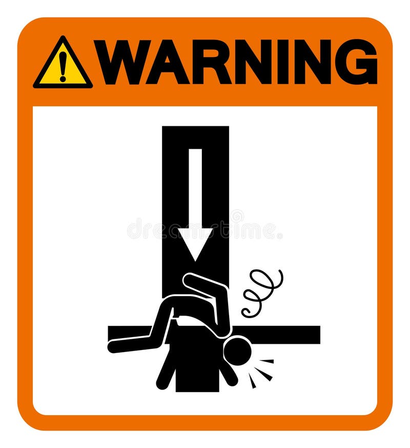 Warning Crush Hazard Symbol Sign, Vector Illustration, Isolate on White ...