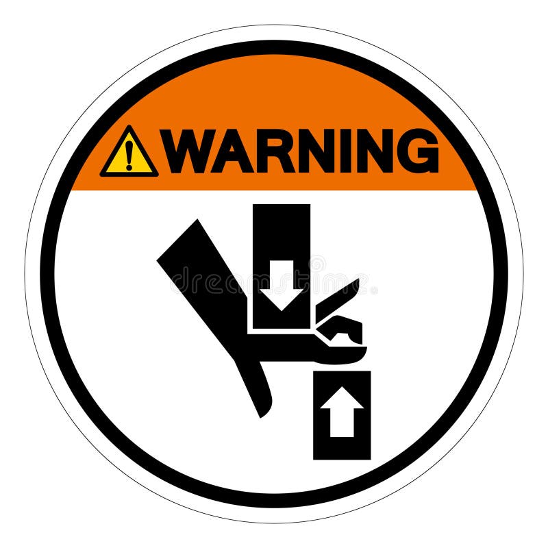 Warning Crush Hazard Symbol Sign, Vector Illustration, Isolate on White ...