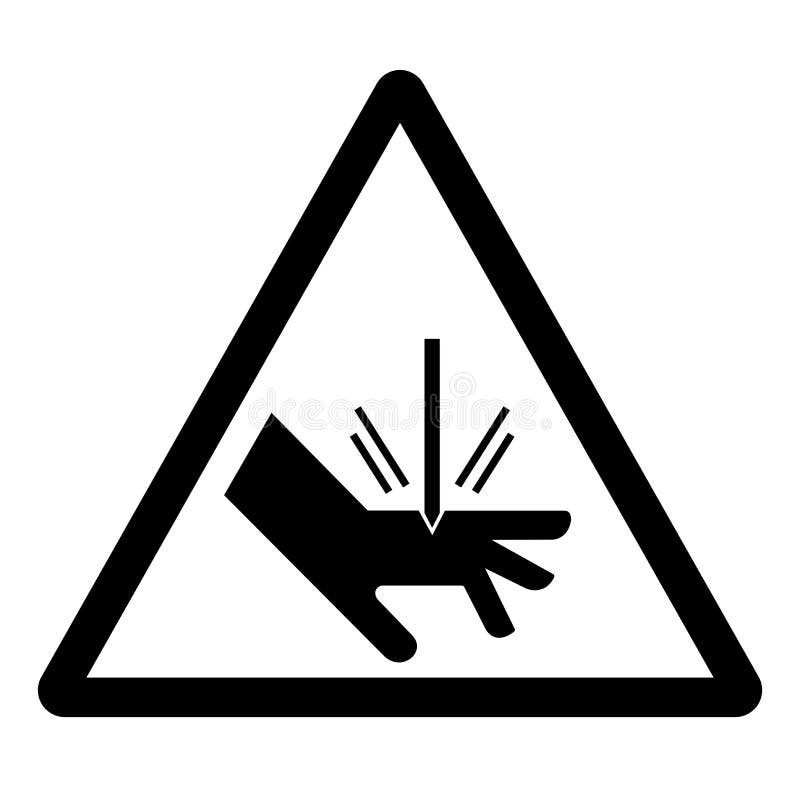 Warning Cut Hazard Hazard Symbol Sign ,Vector Illustration, Isolate on ...
