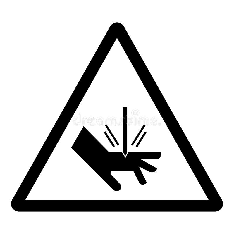 Warning Cut Hazard Hazard Symbol Sign ,Vector Illustration, Isolate on ...