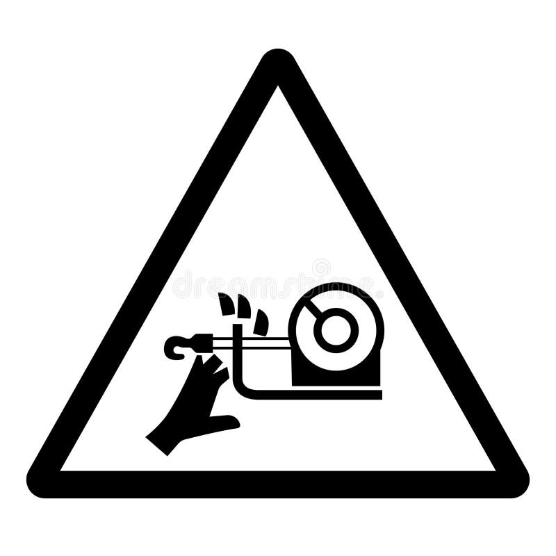 Warning Cutting of Finger Hazard Symbol Sign ,Vector Illustration ...