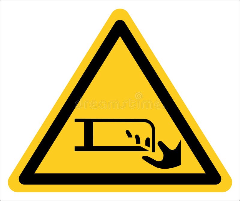 Warning Cutting Fingers Do Not Insert Them Stock Vector - Illustration ...