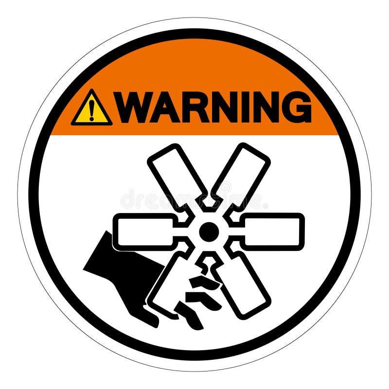 Warning Cutting of Fingers or Hand Engine Fan Symbol Sign, Vector ...