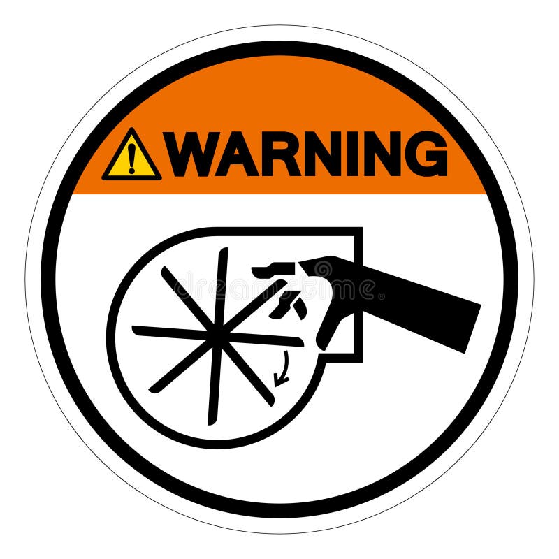 Warning Cutting of Fingers or Hand Engine Fan Symbol Sign, Vector ...