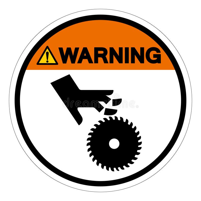 Warning Cutting of Fingers or Hand Rotating Blade Symbol Sign, Vector ...