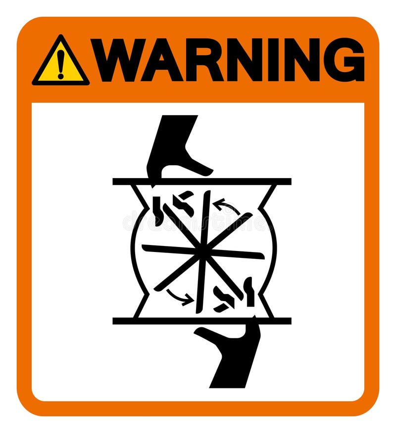 Warning Cutting of Fingers Rotating Blade Symbol Sign, Vector ...