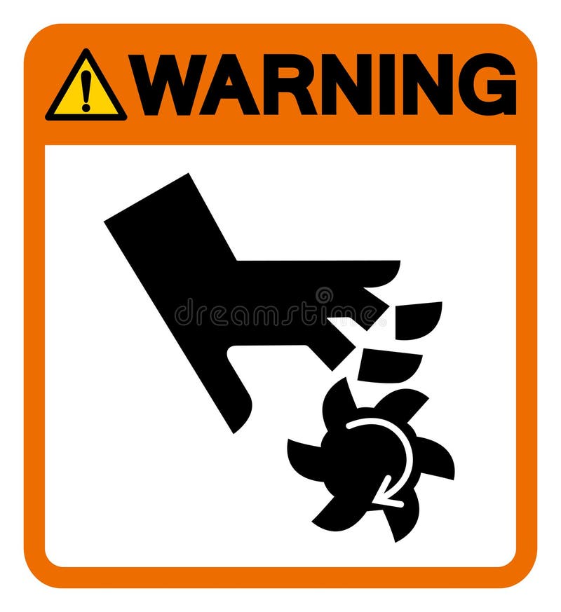 Warning Cutting of Fingers Rotating Blade Symbol Sign, Vector ...