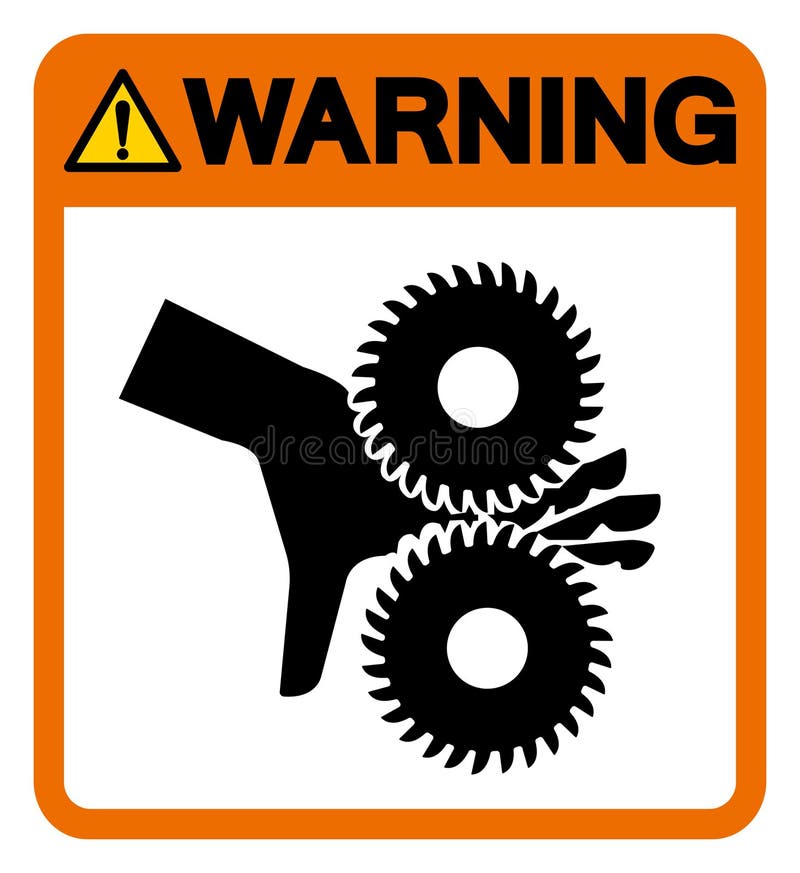 Warning Cutting of Fingers Rotating Blades Symbol Sign, Vector ...