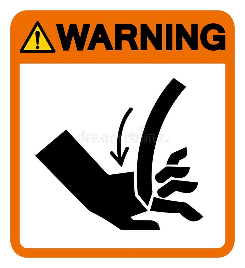 Warning Cutting of Hand Curved Blade Symbol Sign, Vector Illustration ...