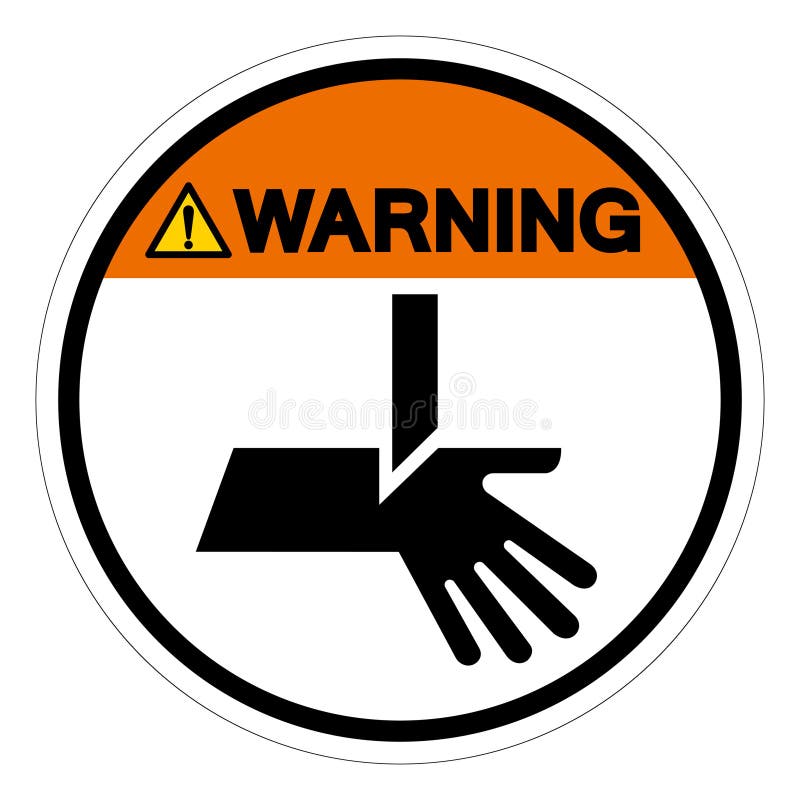 Warning Cutting Hand Hazard Symbol Sign, Vector Illustration, Isolate ...