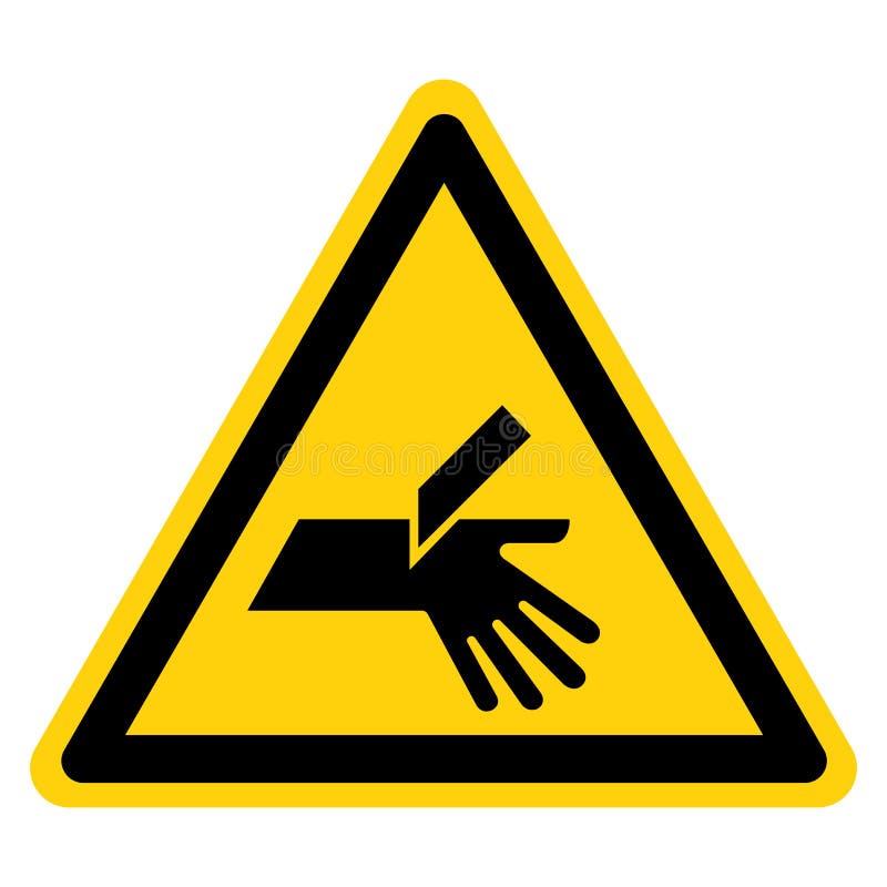 Warning Cutting Hand Hazard Symbol Sign ,Vector Illustration, Isolate ...