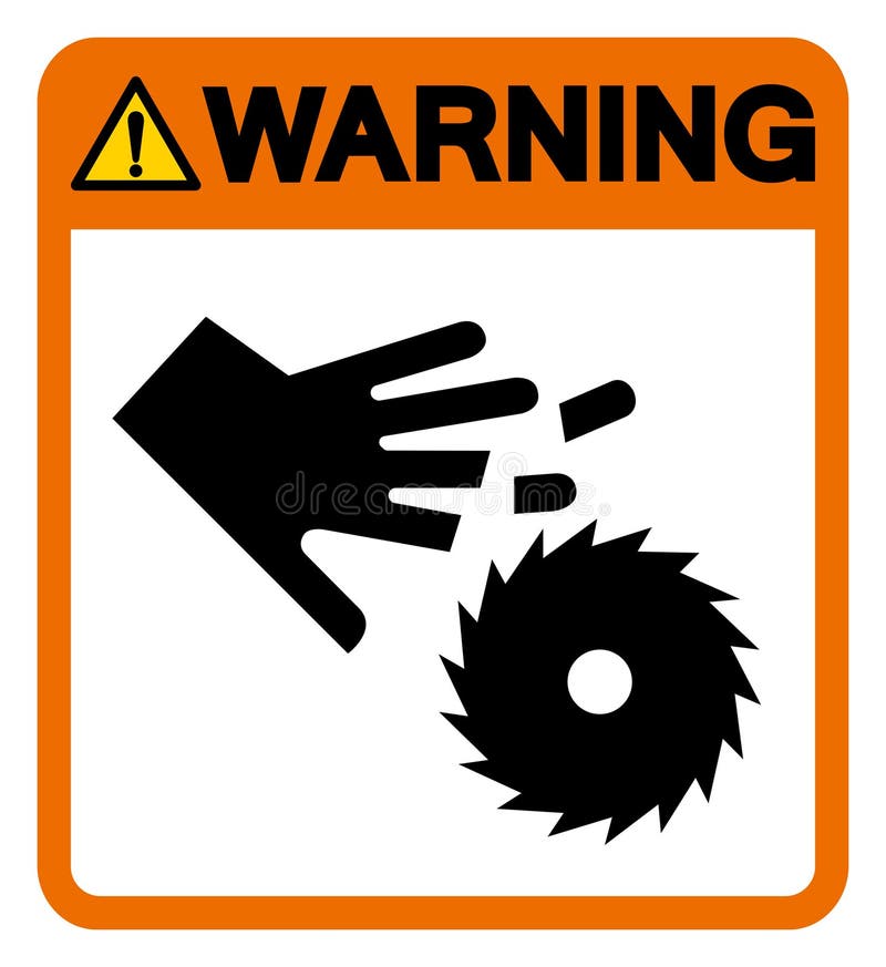 Warning Cutting Hand Hazard Symbol Sign ,Vector Illustration, Isolate ...
