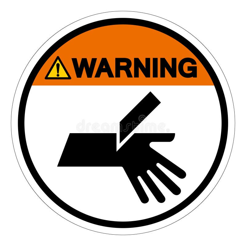 Warning Cutting Hand Symbol Sign, Vector Illustration, Isolate on White ...