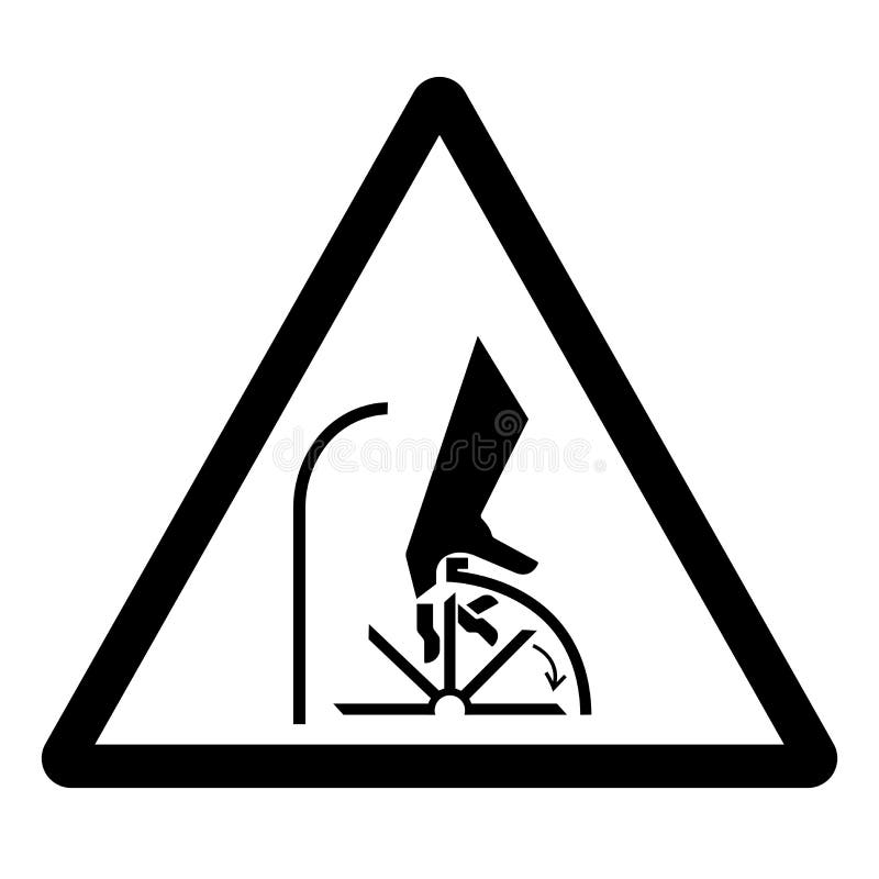 Warning Cutting Hazard Symbol Sign ,Vector Illustration, Isolate on ...
