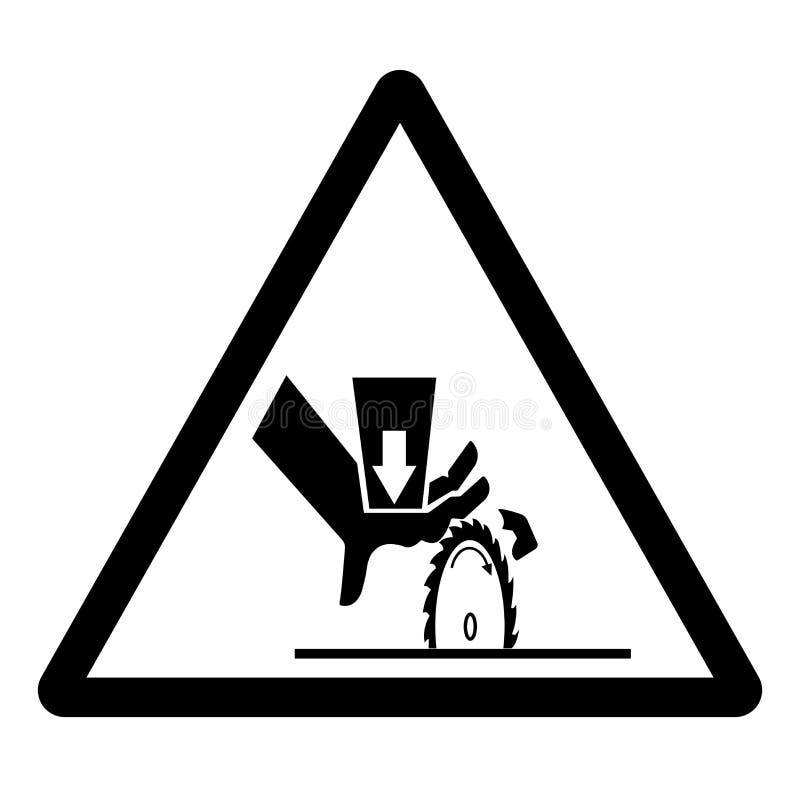 Warning Cutting of Finger Hazard Symbol Sign ,Vector Illustration ...