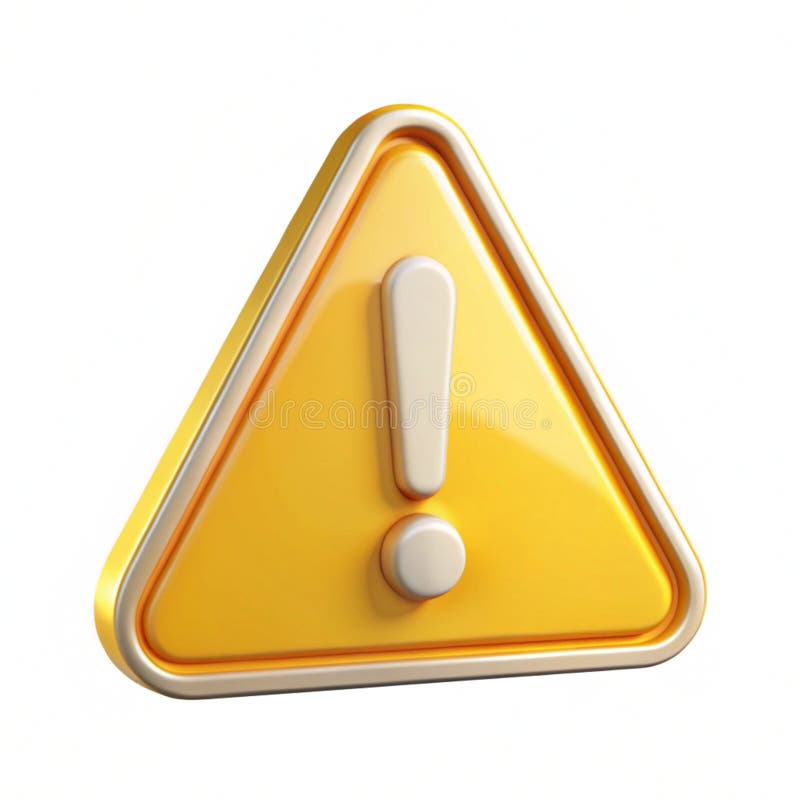 Warning 3D icon stock illustration. Illustration of emergency - 357256794