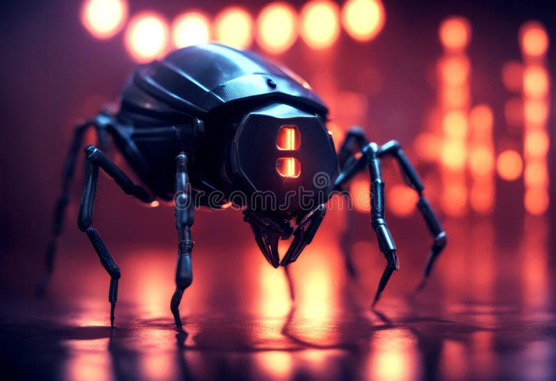 Warning 3d Security Bug Icon Rendering Cyber Illustration Three-dimensional Report Caution ...