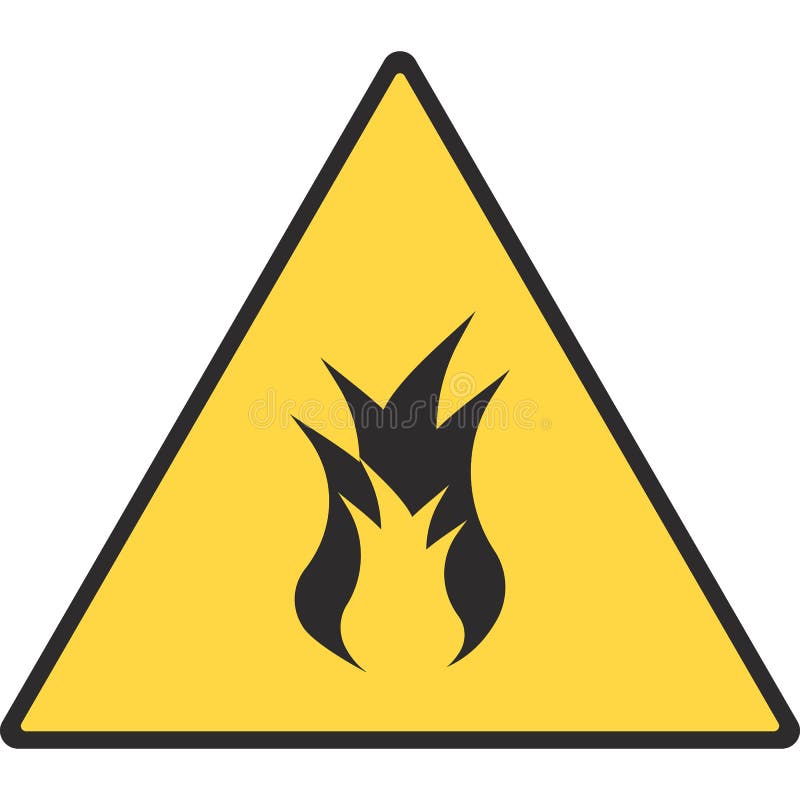 Warning Danger of Fire. the Fire Icon Stock Vector - Illustration of ...