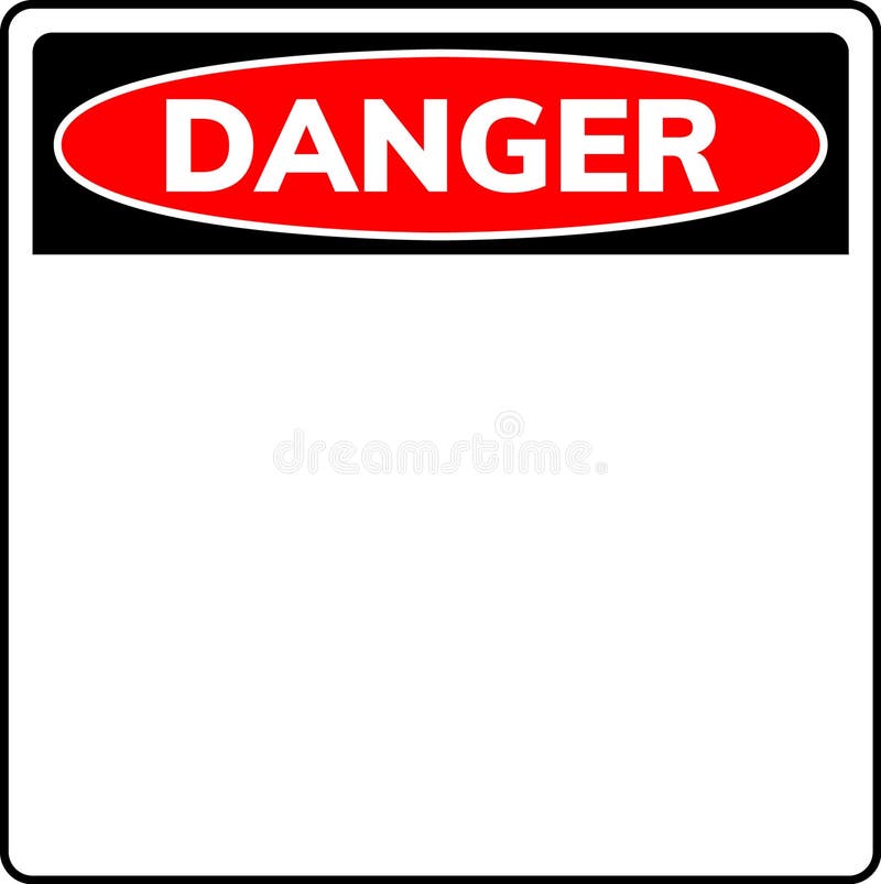 Warning Danger Vector Sign Board Icon. Metal Hazard Warning Blank Board ...