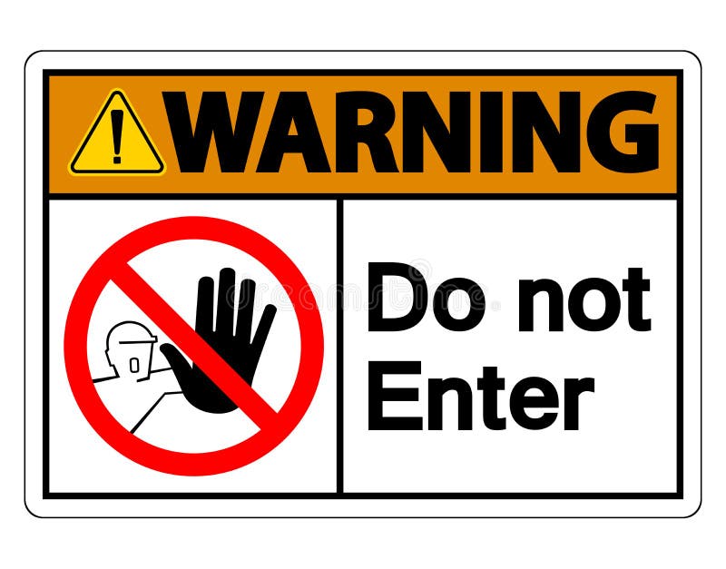 Warning Do Not Enter Symbol Sign on White Background,Vector ...