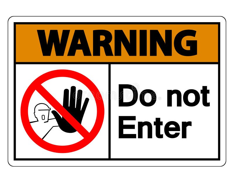 Warning Do Not Enter Symbol Sign on White Background,Vector ...