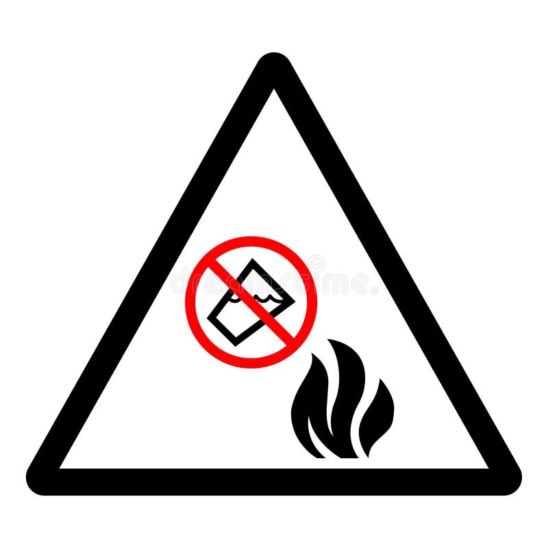 Danger Do Not Extinguish with Water Symbol Sign, Vector Illustration ...