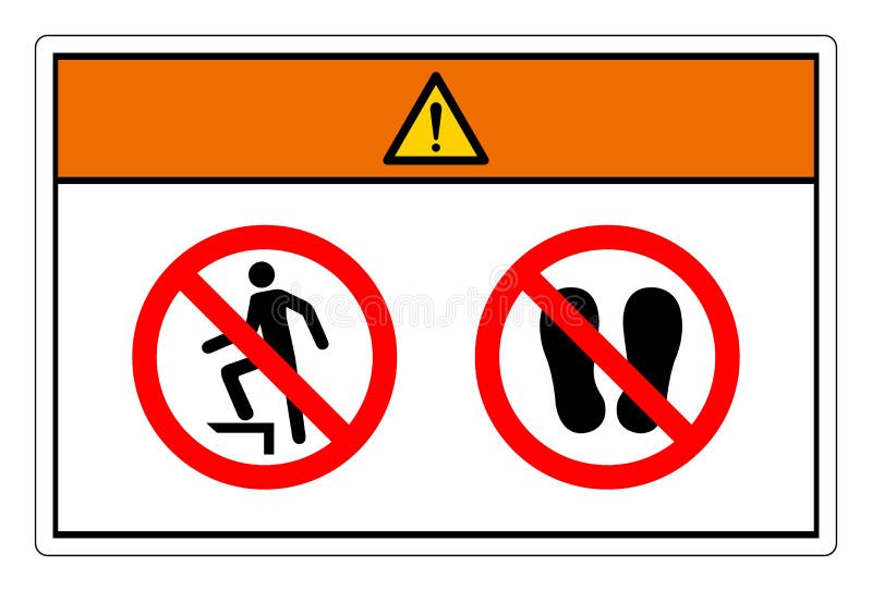 Warning No Step Symbol Sign, Vector Illustration, Isolate on White ...