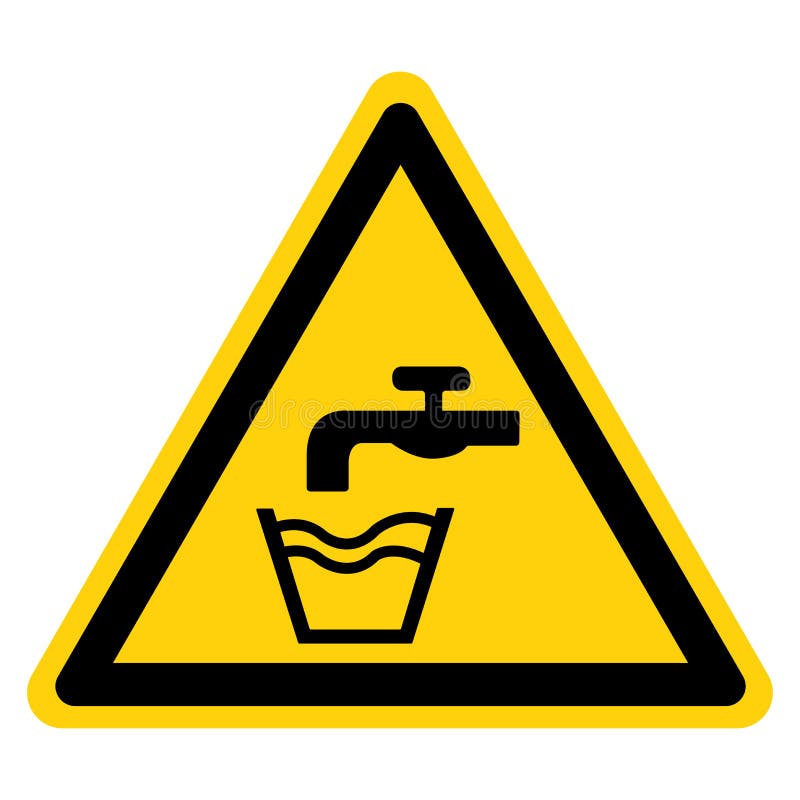 Warning Water Deep Symbol Sign, Vector Illustration, Isolate on White ...