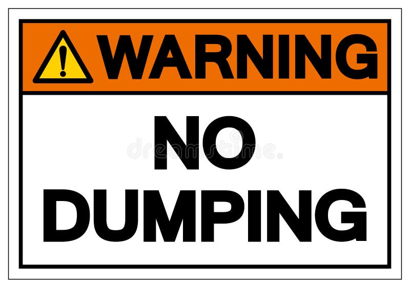 Warning Dumping Symbol Sign, Vector Illustration, Isolate on White ...