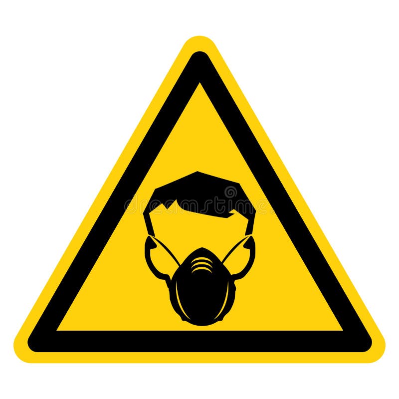 Warning Dust Mask Must Be Worn Symbol Sign ,Vector Illustration ...