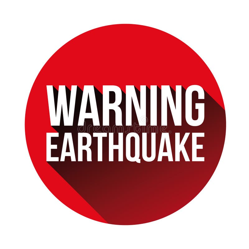 Earthquake Warning Sign Stock Vector Illustration Of Aftershock 37503144