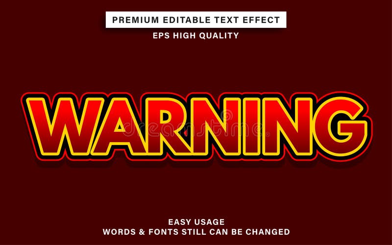 Warning Typeface Stock Illustrations – 1,389 Warning Typeface Stock ...