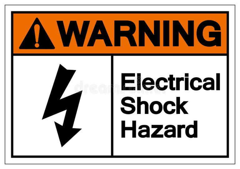 Warning Electrical Shock Hazard Symbol Sign, Vector Illustration ...